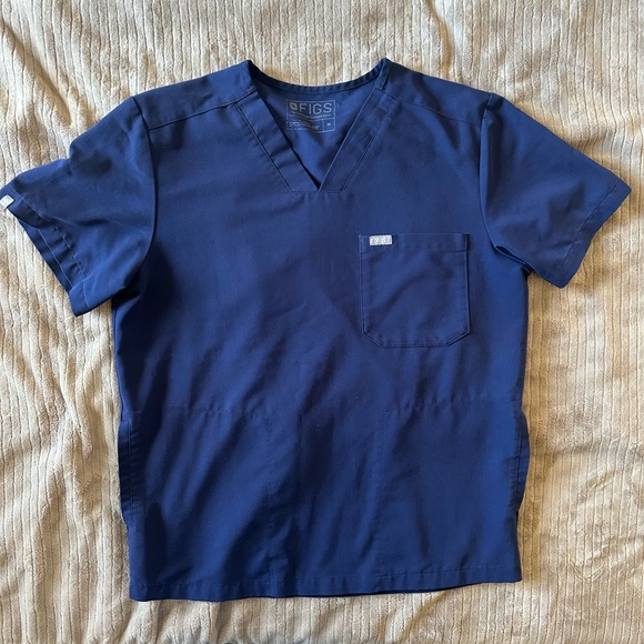 Figs | Shirts | Figs Mens Medical Scrub Top Navy Blue Technical ...